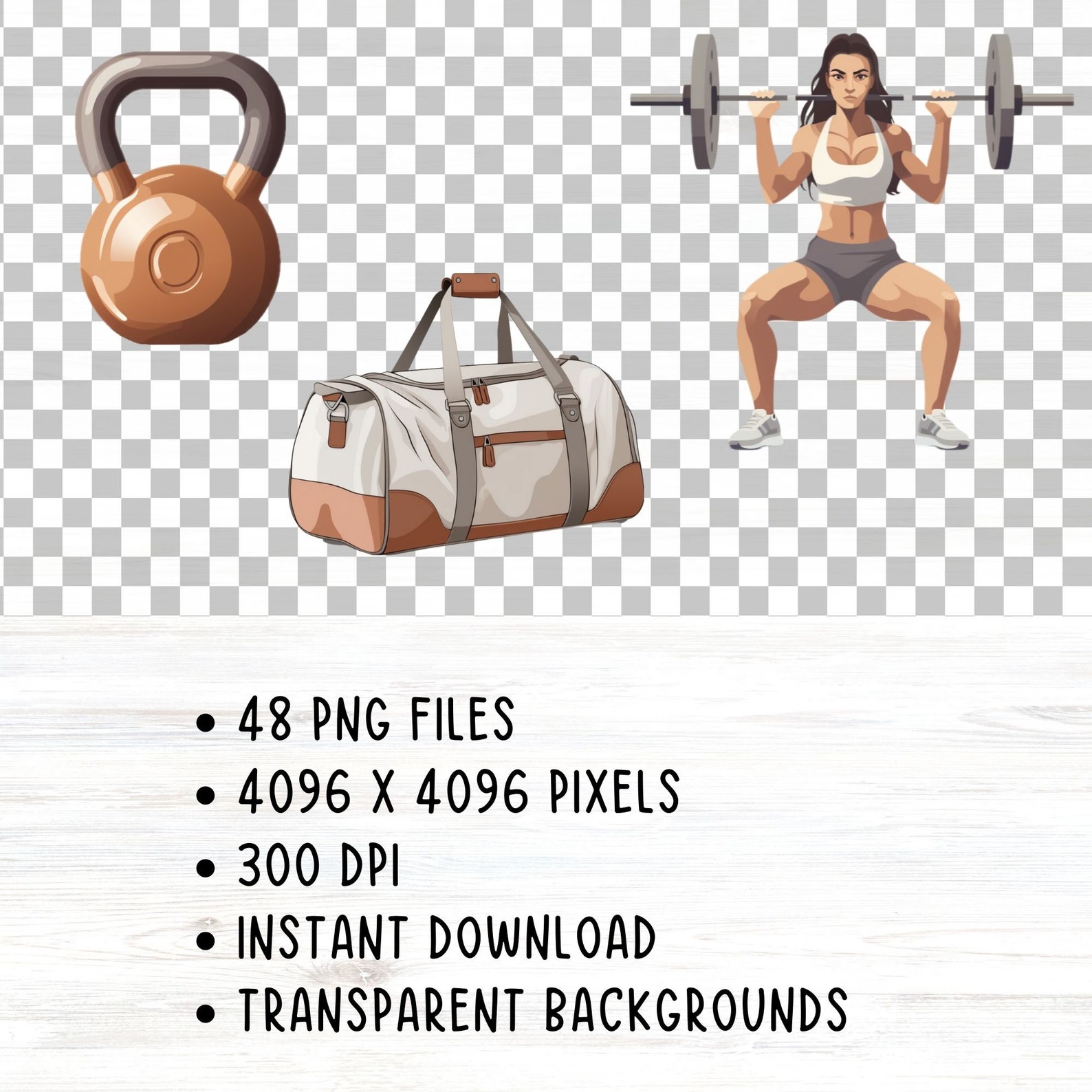 Gym Girl Workout PNG Bundle, Fitness Clipart, Gym PNG Bundle, Workout ...