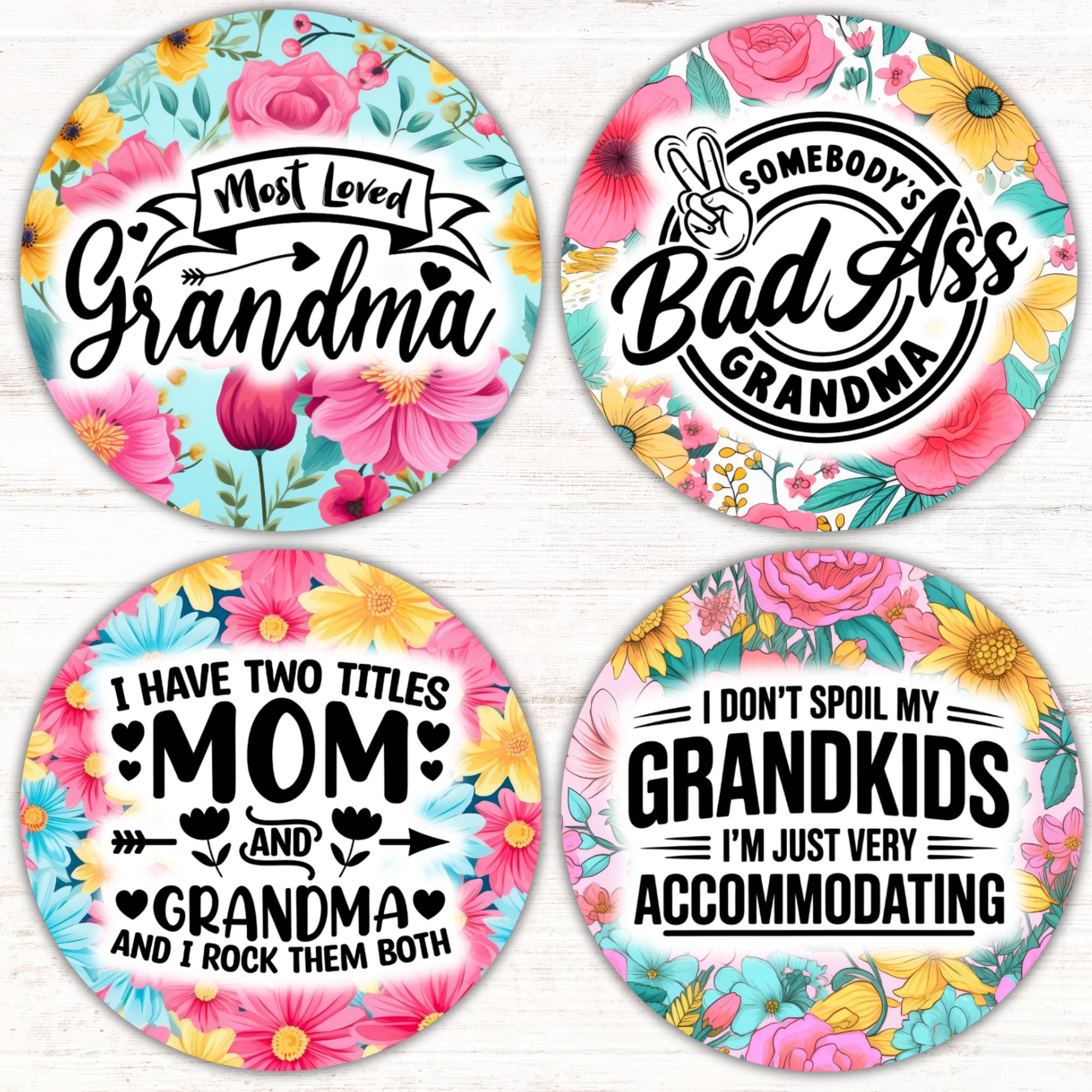 Funny Grandma Car Coaster Png Bundle Sarcastic Cup Holder Sublimation ...
