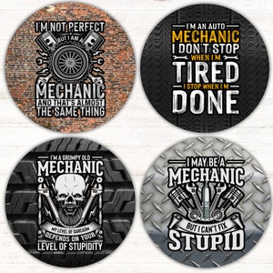 Mechanic Car Coaster Design Bundle Men's Cup Holder Sublimation Design ...