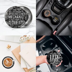 Mechanic Car Coaster Design Bundle Men's Cup Holder Sublimation Design ...