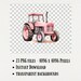 Watercolor Pink Farm Animals Clipart (digital Files Download) - Etsy