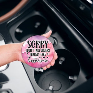 Sarcastic Quotes Car Coaster PNG Bundle Funny Cup Holder Sublimation ...