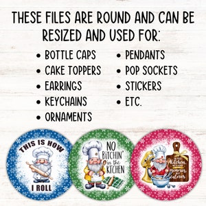 Baking Gnome Car Coaster PNG Bundle Funny Christmas Cookie Cup Holder ...