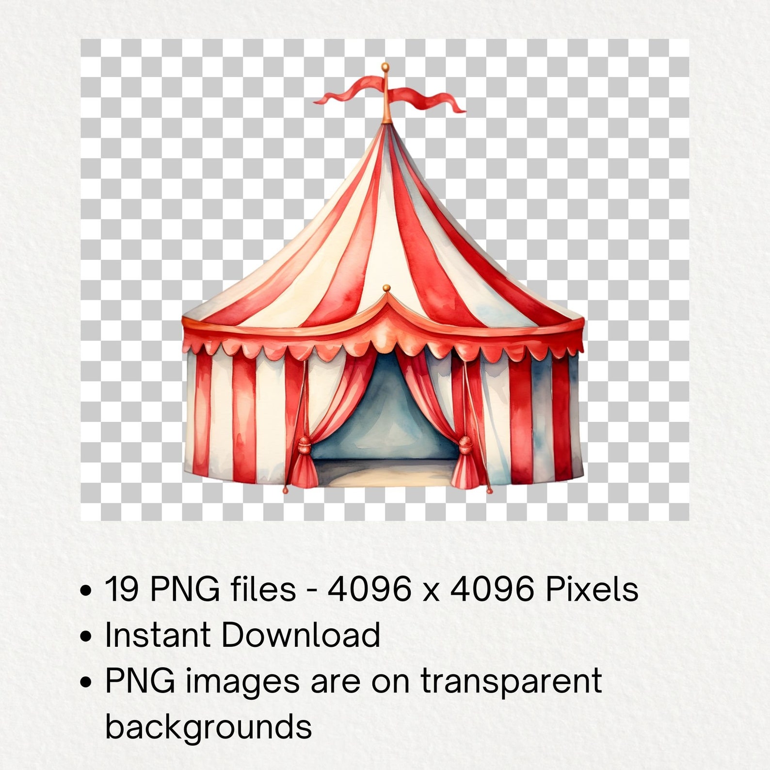 Watercolor Carnival Clipart, Carnival Png Files, Circus Print ...