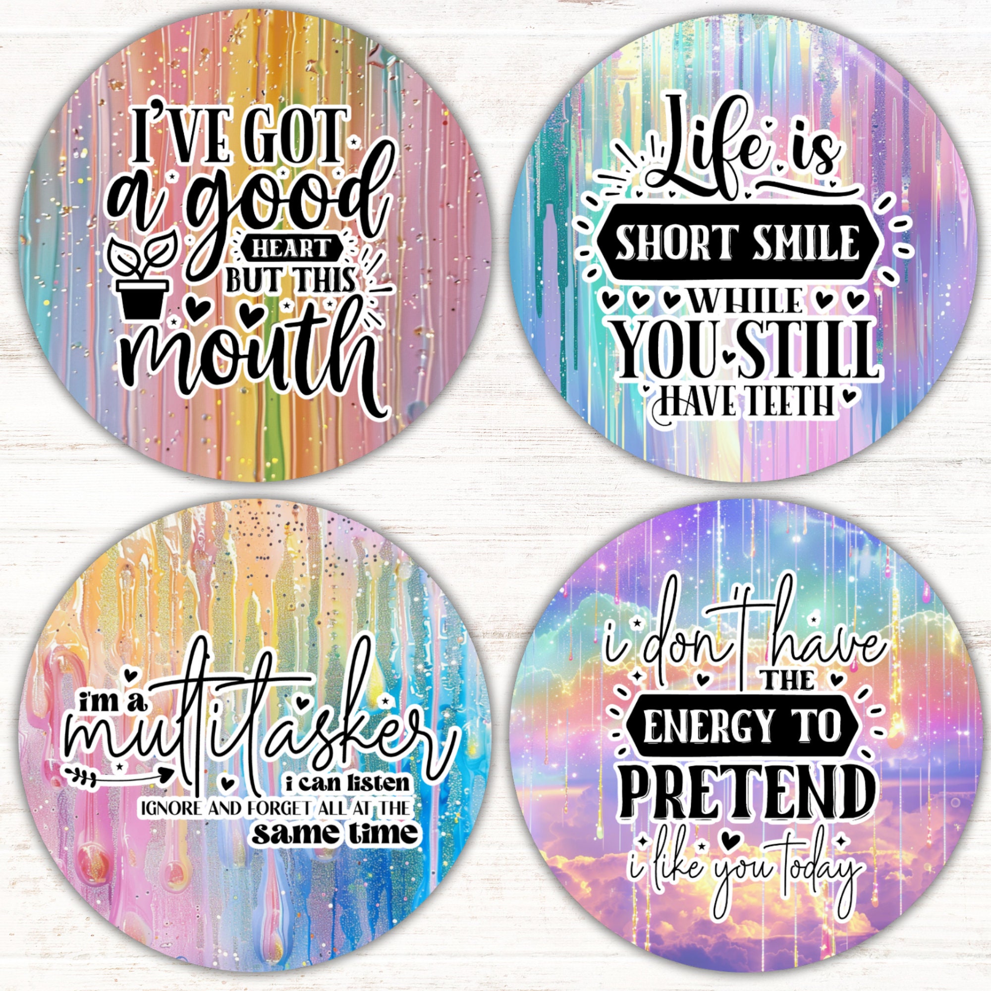Funny Car Coaster PNG Bundle Sarcastic Cup Holder Sublimation Designs ...