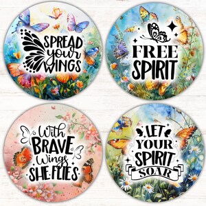 Butterfly Car Coaster PNG Bundle Inspirational Quotes Cup Holder ...