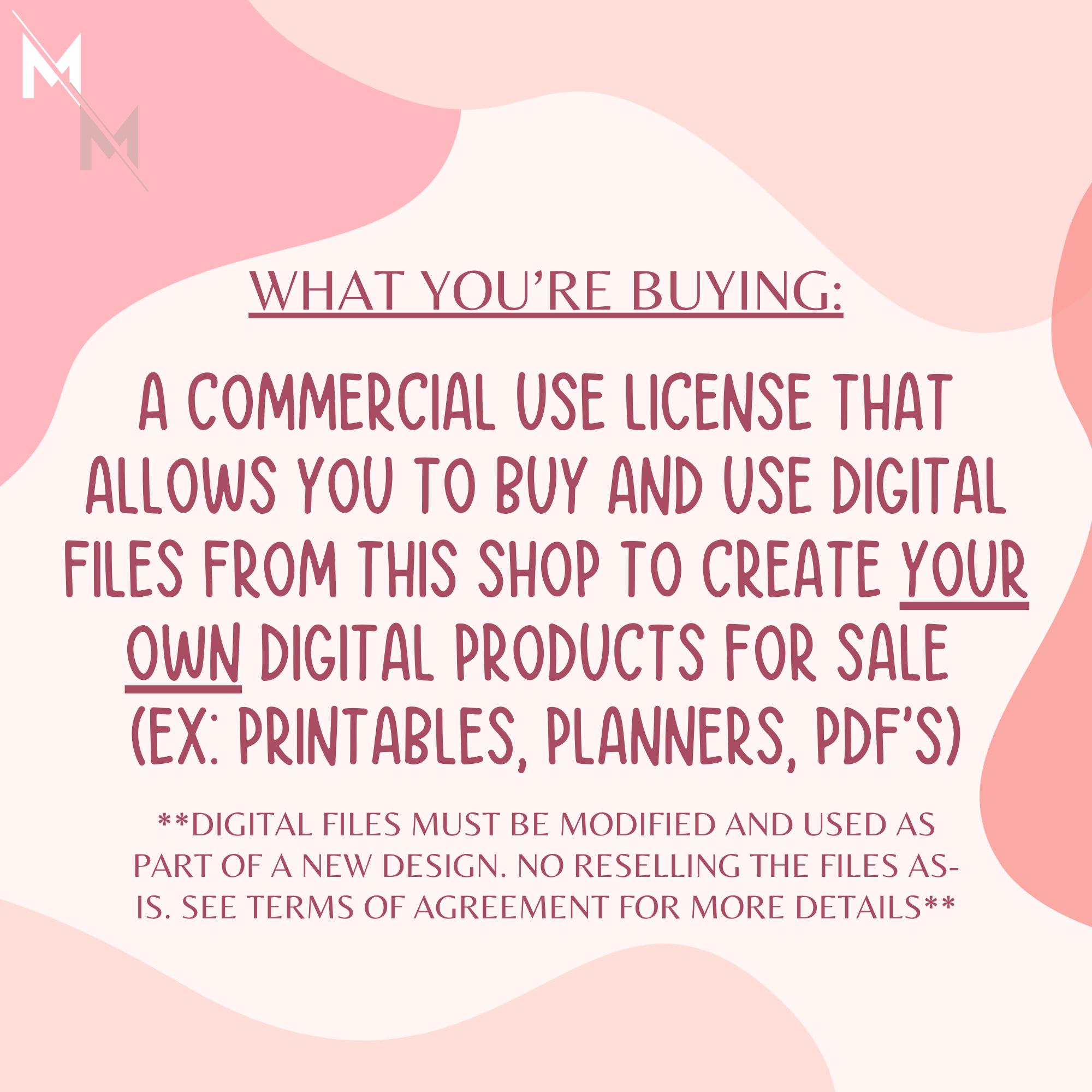 Commercial Use License Agreement - Digital Product Sales, Lifetime ...