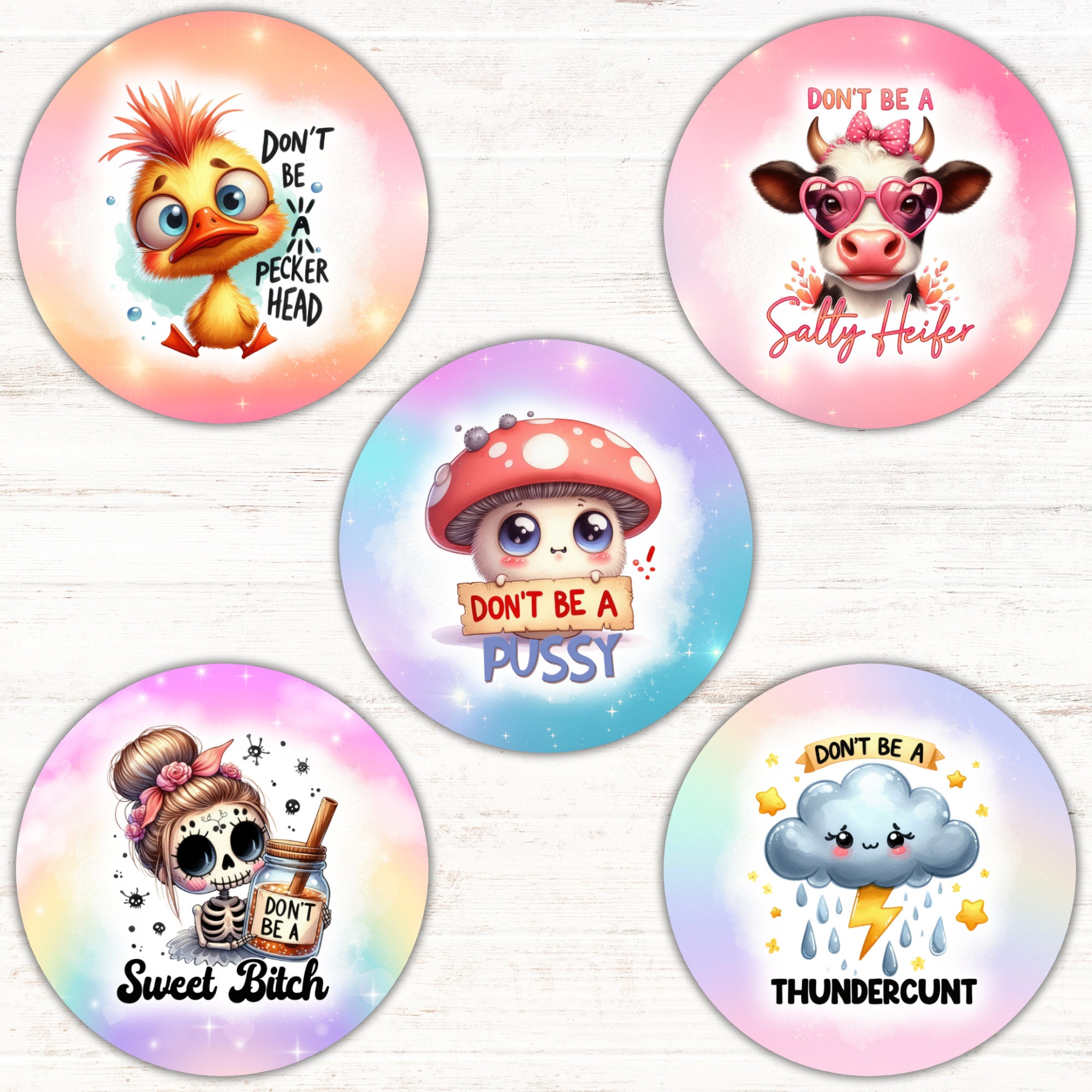 Sassy Car Coaster Design Bundle Funny Cup Holder Insert Sublimation ...