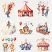 Watercolor Carnival Clipart, Carnival Png Files, Circus Print ...