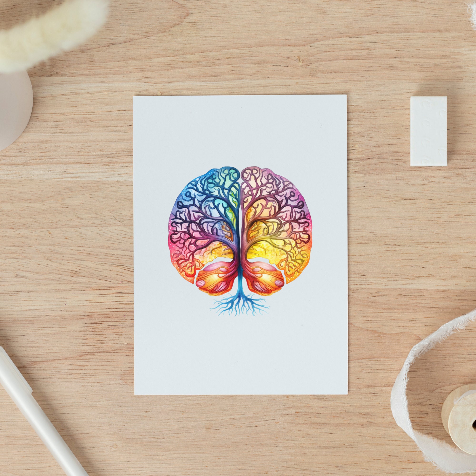 Mandala Brain PNG Bundle, Colorful Brain Clipart, Mental Health Png ...