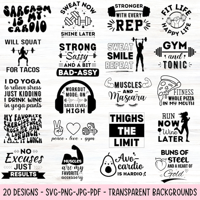 Workout Svg Files - Etsy