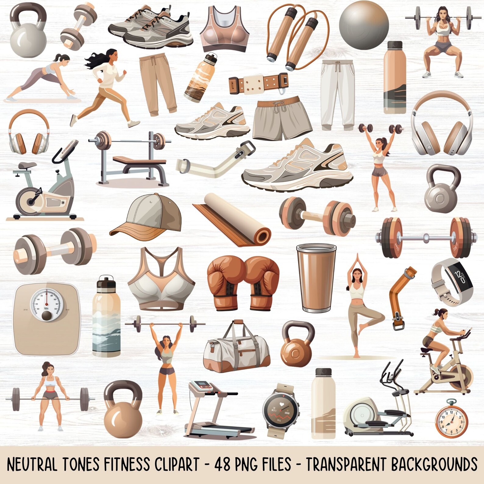 Gym Girl Workout PNG Bundle, Fitness Clipart, Gym PNG Bundle, Workout ...