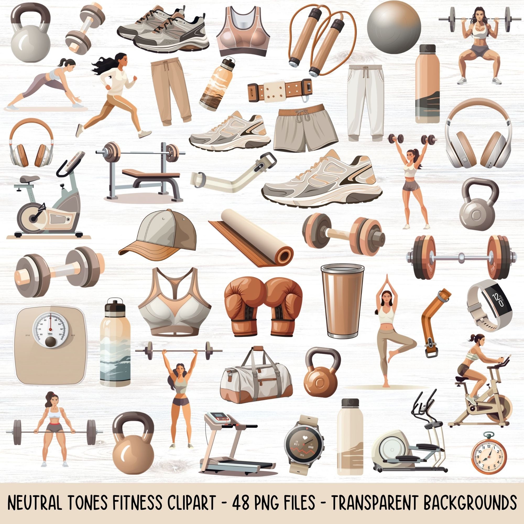 Gym Girl Workout PNG Bundle, Fitness Clipart, Gym PNG Bundle, Workout ...