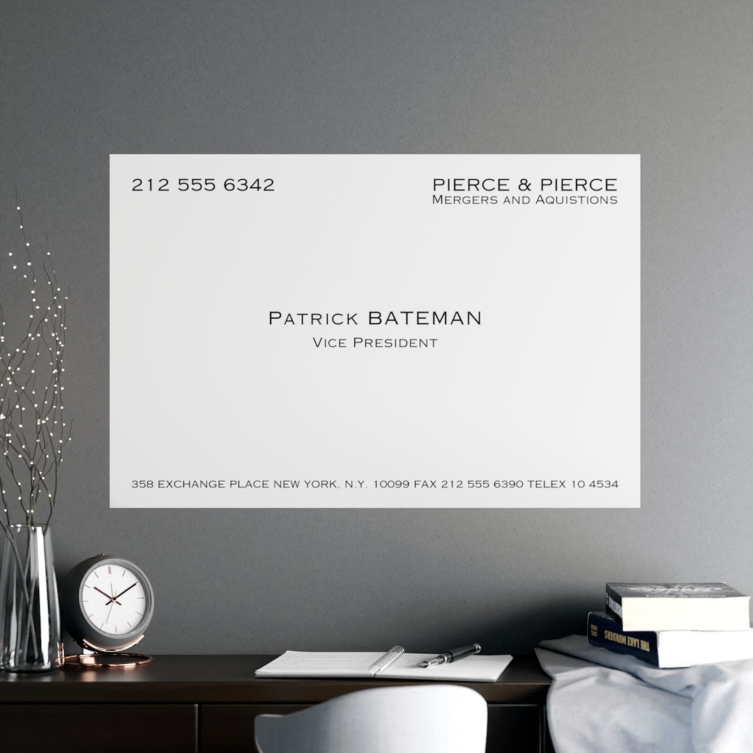Patrick Bateman Business Card Outdoor Door Mat American - Etsy
