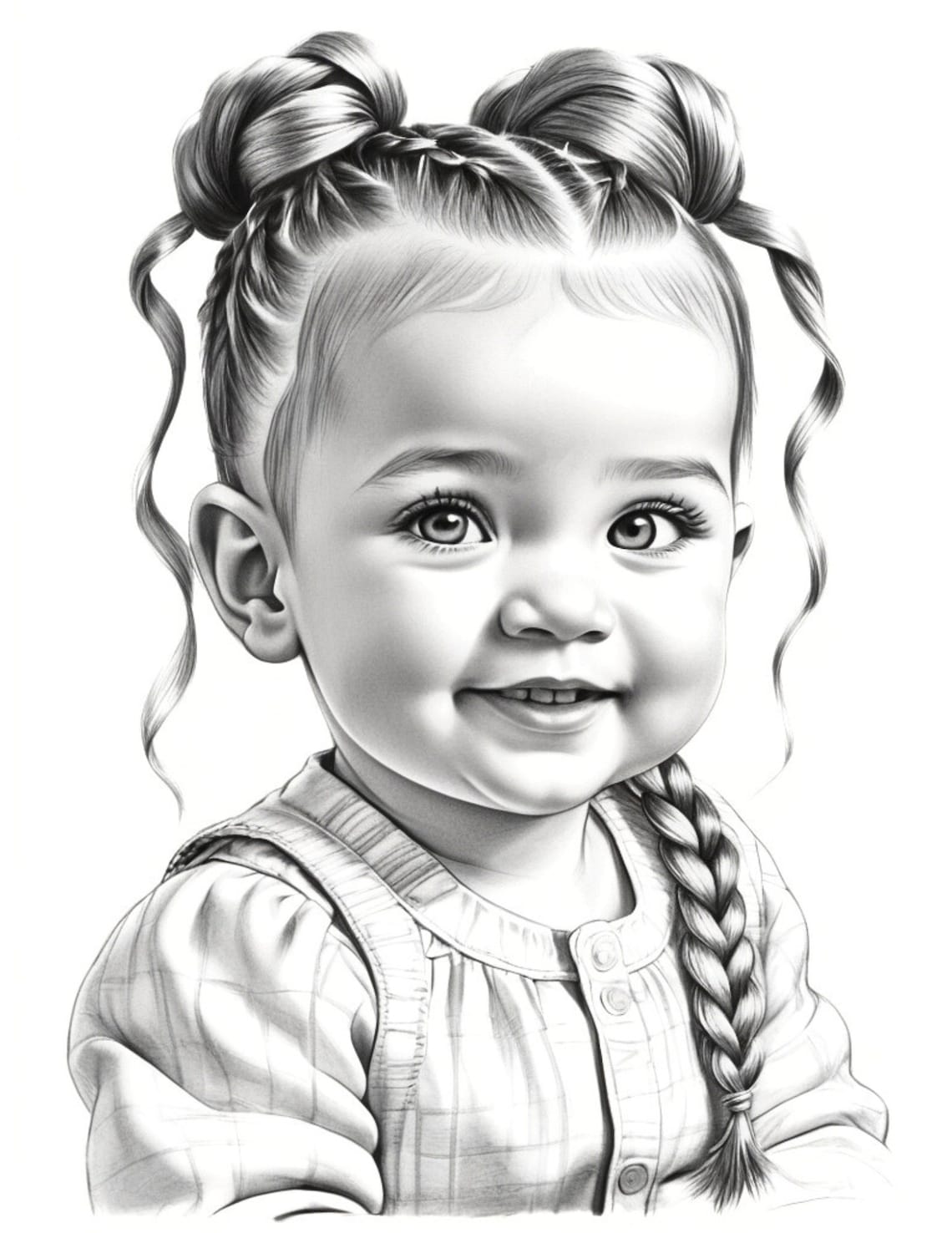 African American Baby, Coloring Pages, Black Children Portrait ...