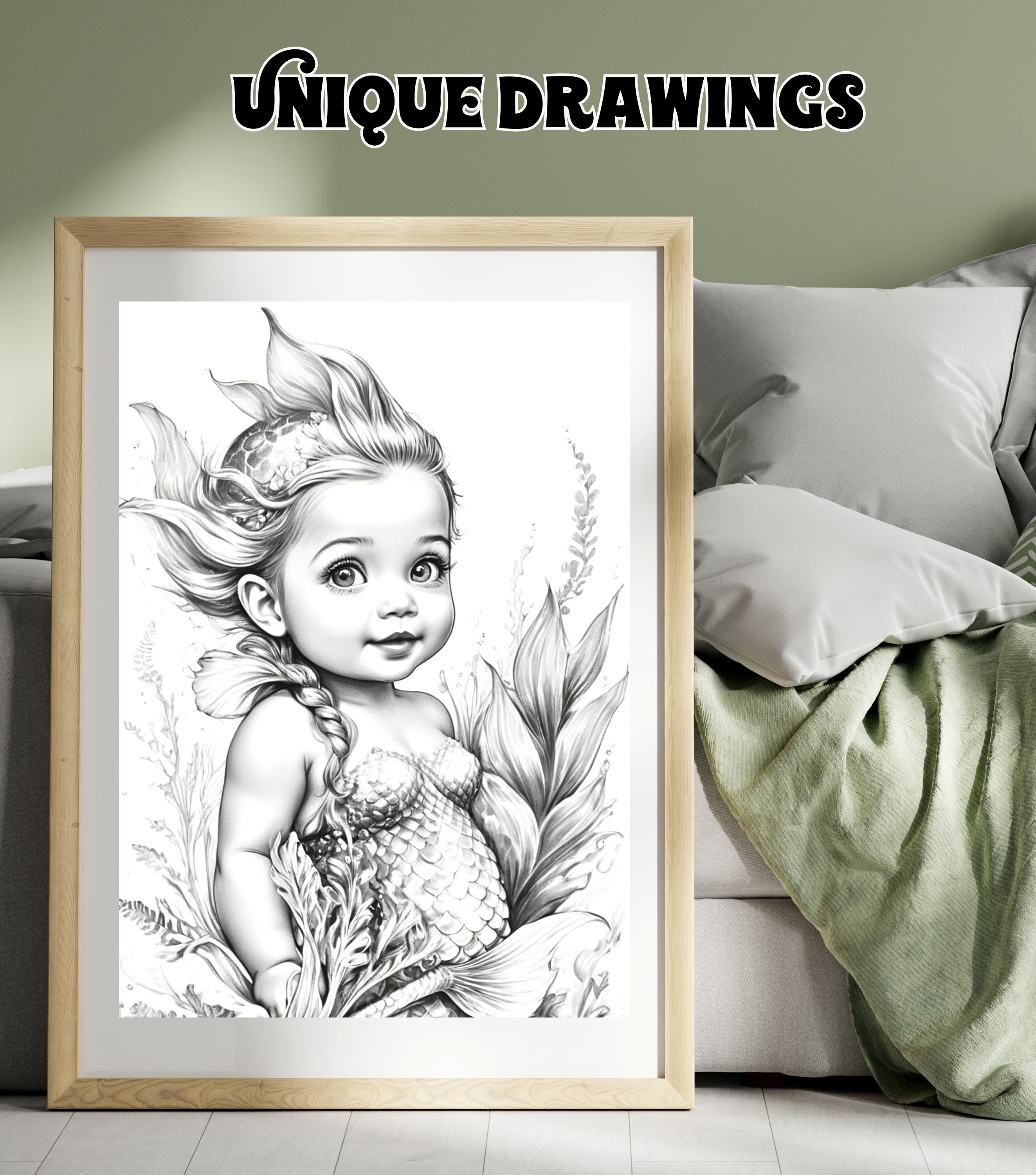 Baby Mermaid Coloring Pages, Mermaid Coloring Book, Adults Coloring ...