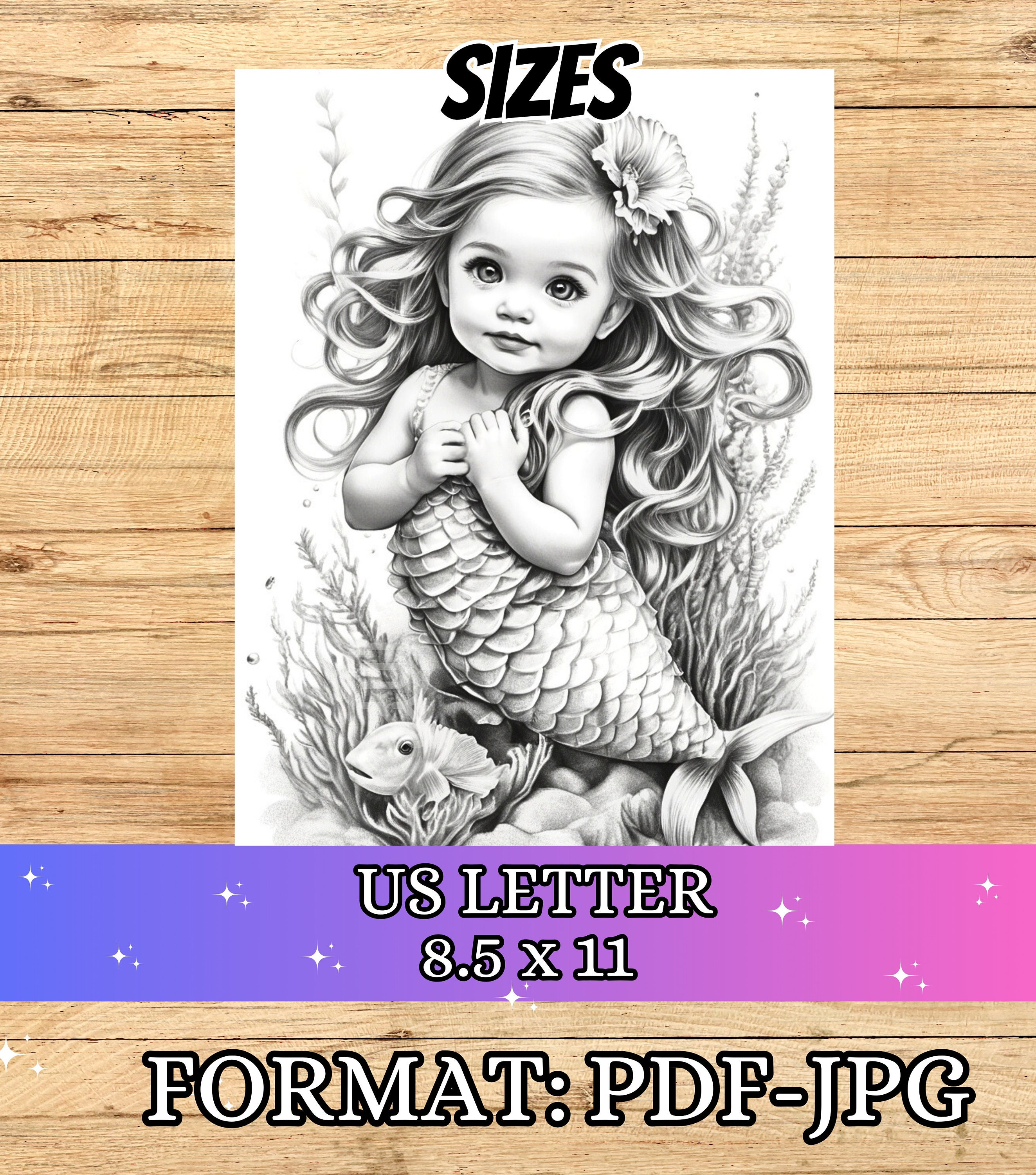 Baby Mermaid Coloring Pages, Mermaid Coloring Book, Adults Coloring ...