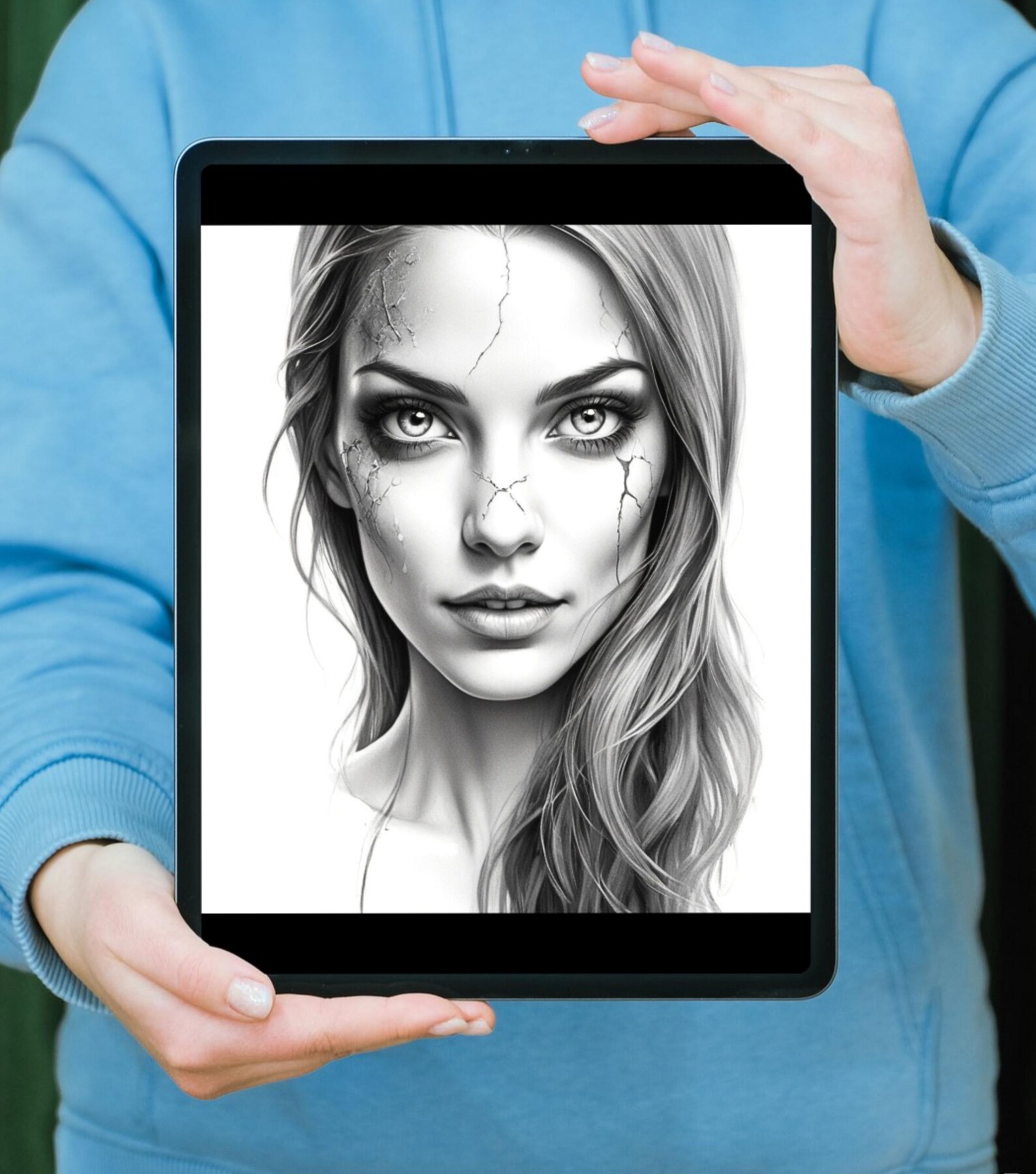 Creepy Girl Coloring, Creepy Beauties Printable, Gothic Woman, Creepy ...