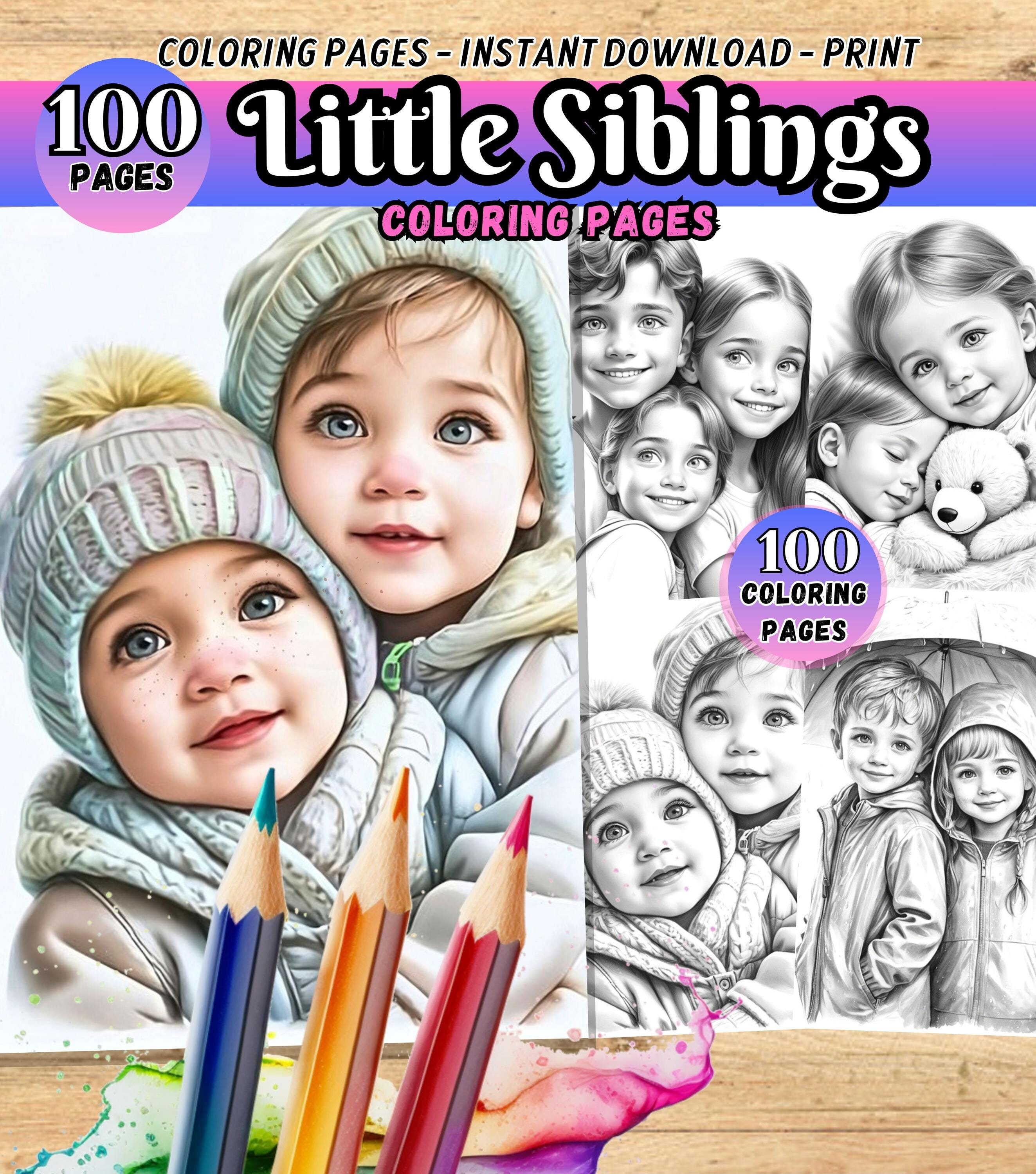 Little Siblings Coloring Pages, Big Sister, Big Brother, Baby Coloring ...