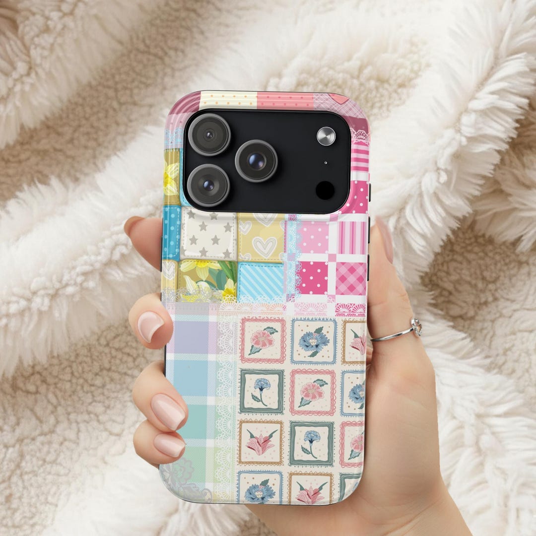 Lacey Quilt Design Cover, Patchwork Phone Case, Girly Phone Case ...
