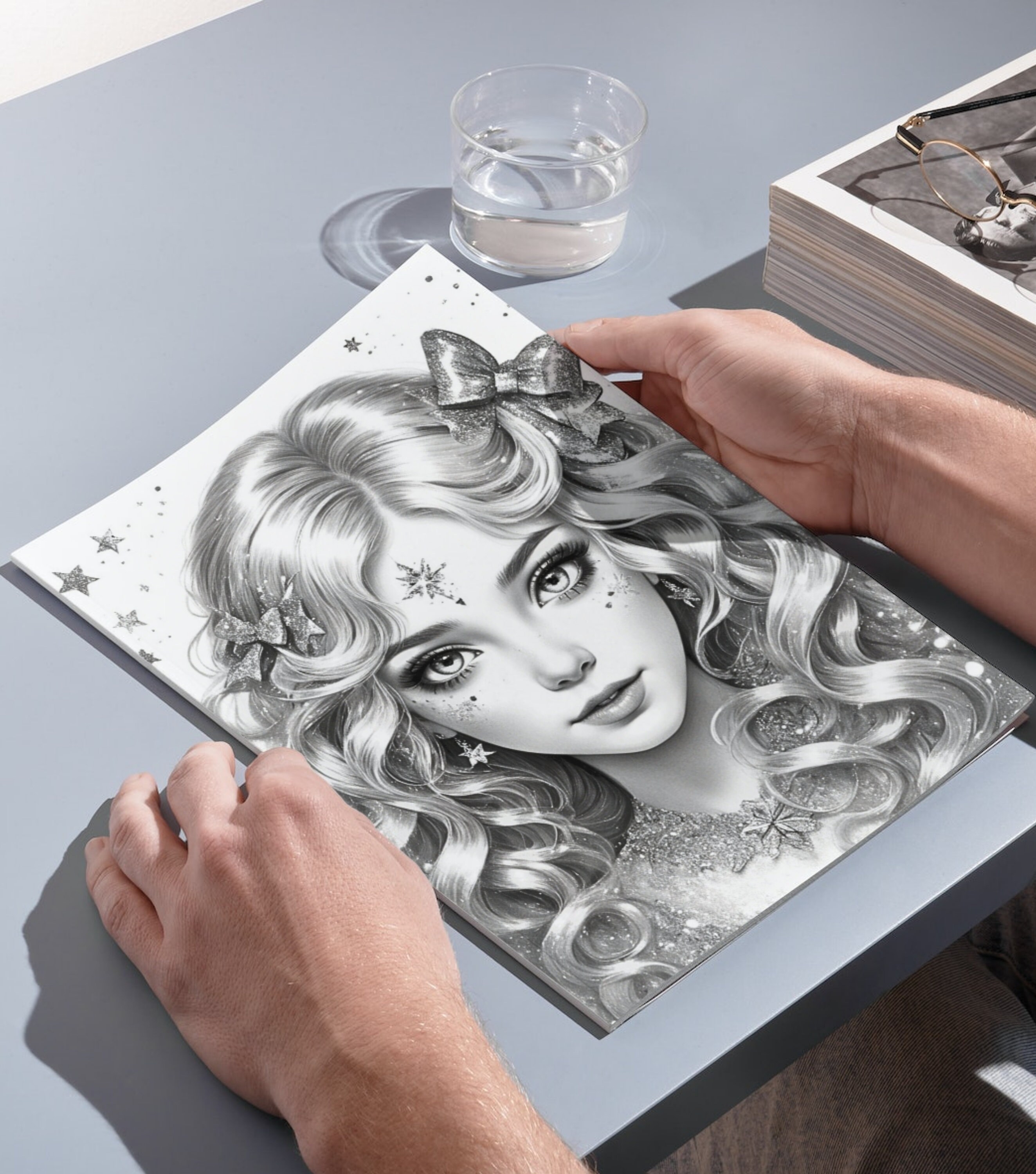 Woman Glitter Coloring Pages, Bright Woman, Coloring Book, Pretty Lady ...