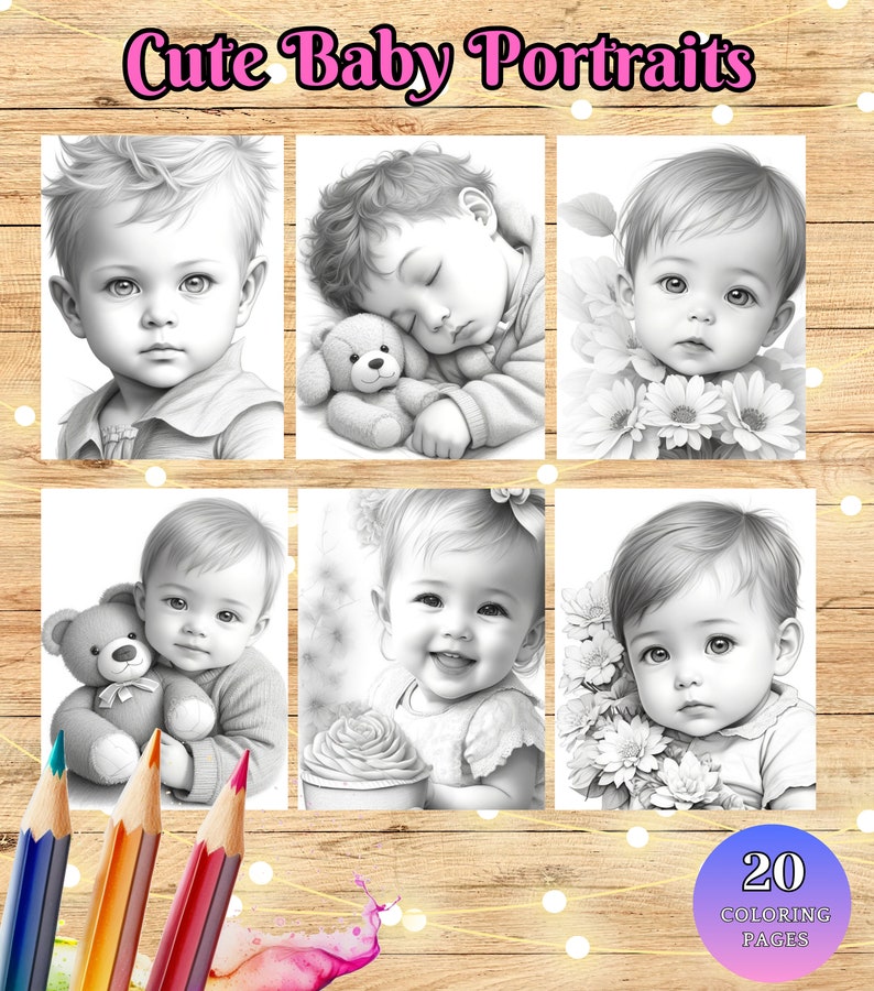 Baby Portraits, Adorable Babies, Coloring Pages, Coloring Pages for ...