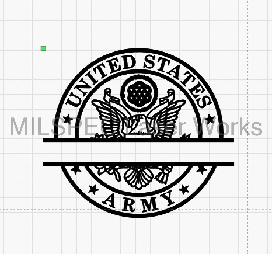 Army Split Seal SVG, DXF, AI File Digital Download for Plaques, Gifts ...