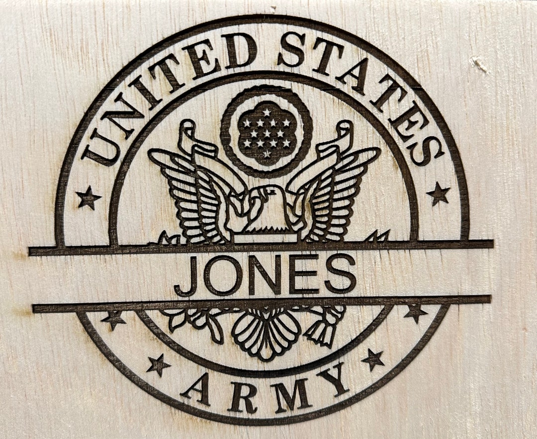 Army Split Seal SVG, DXF, AI File Digital Download for Plaques, Gifts ...