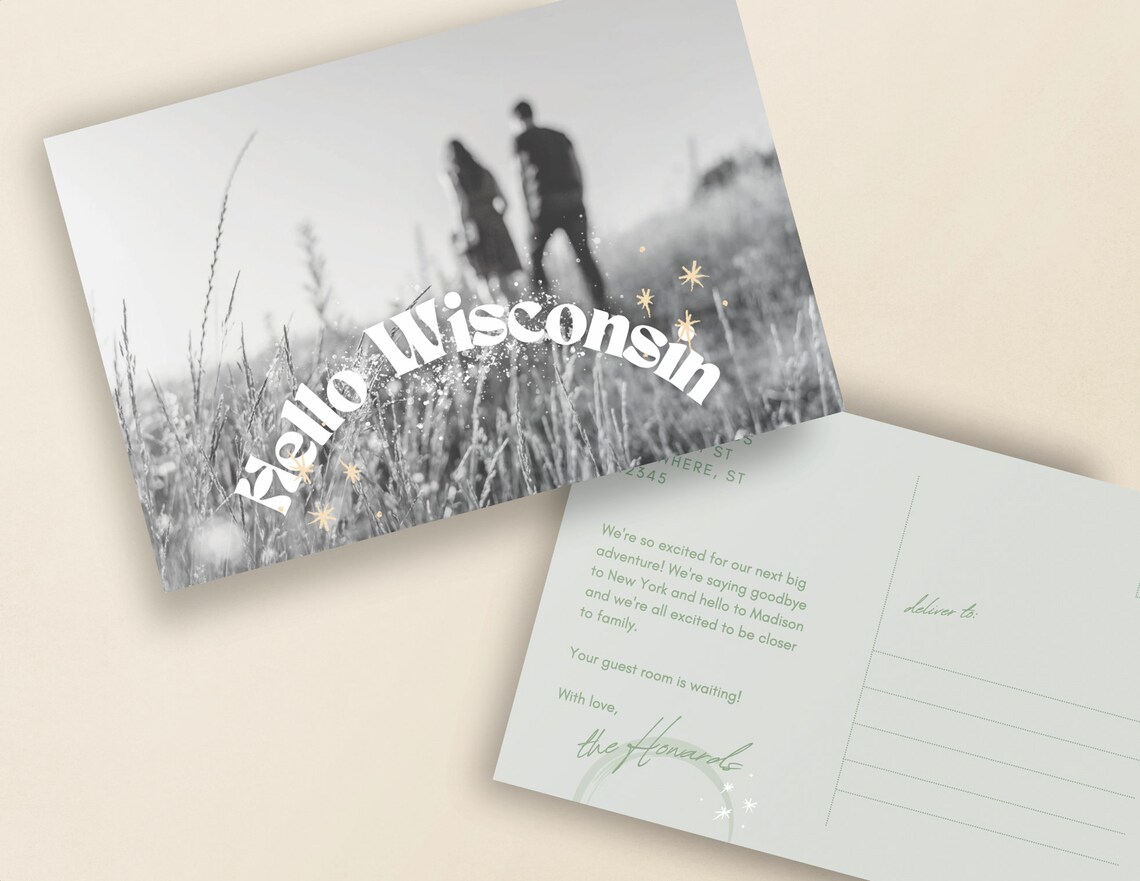 2 Moving Announcement Card Templates Printable Moving Announcement ...