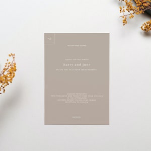 2 Modern Wedding Invitation Template - Custom Printable Wedding Invite ...