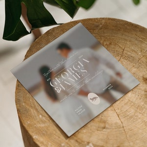 Square Modern Wedding Invitation Template Custom Printable Wedding ...