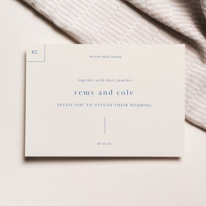 2 Modern Wedding Invitation Template - Custom Printable Wedding Invite ...