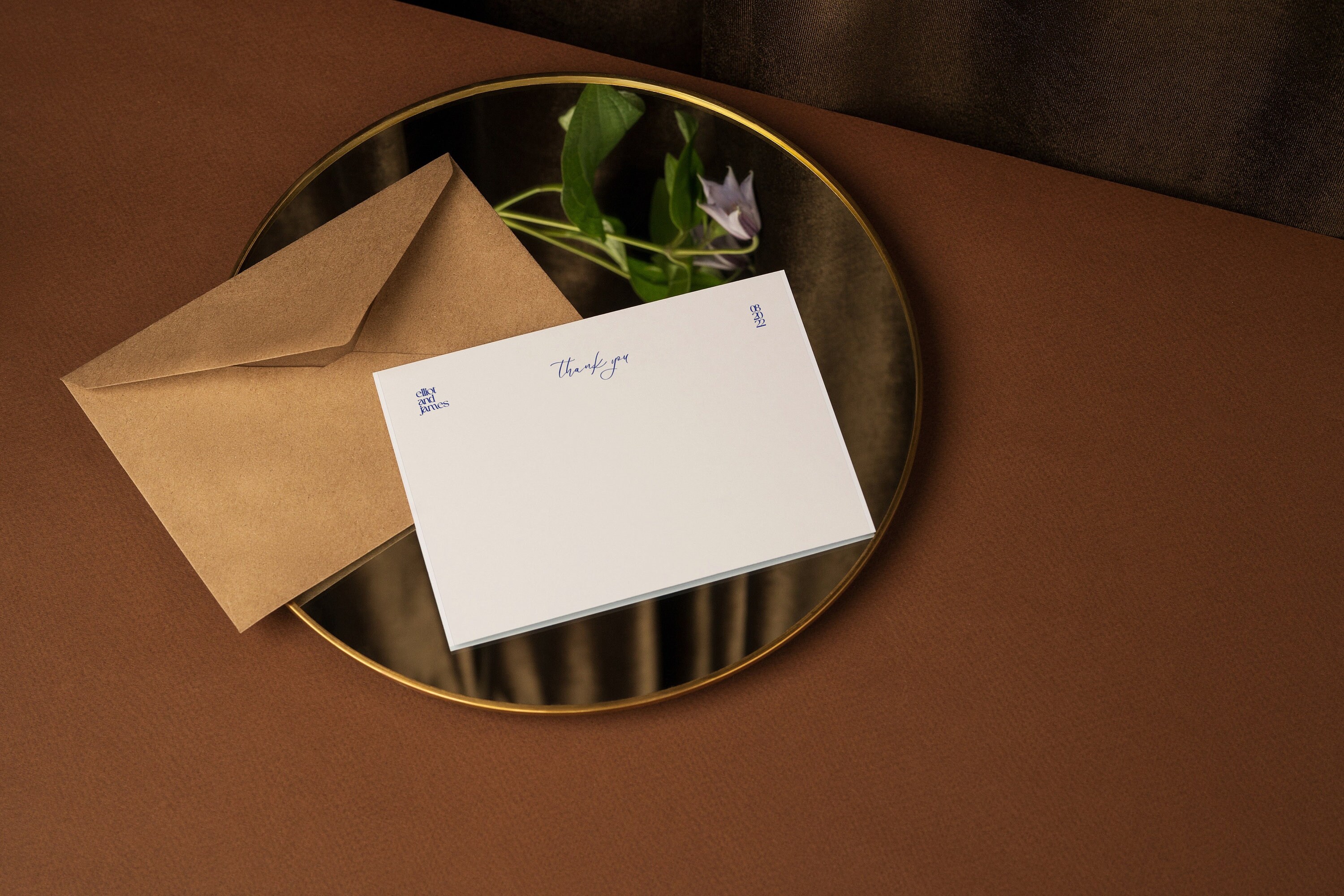 Modern Wedding Thank You Note Template - Printable Wedding Suite Thank ...