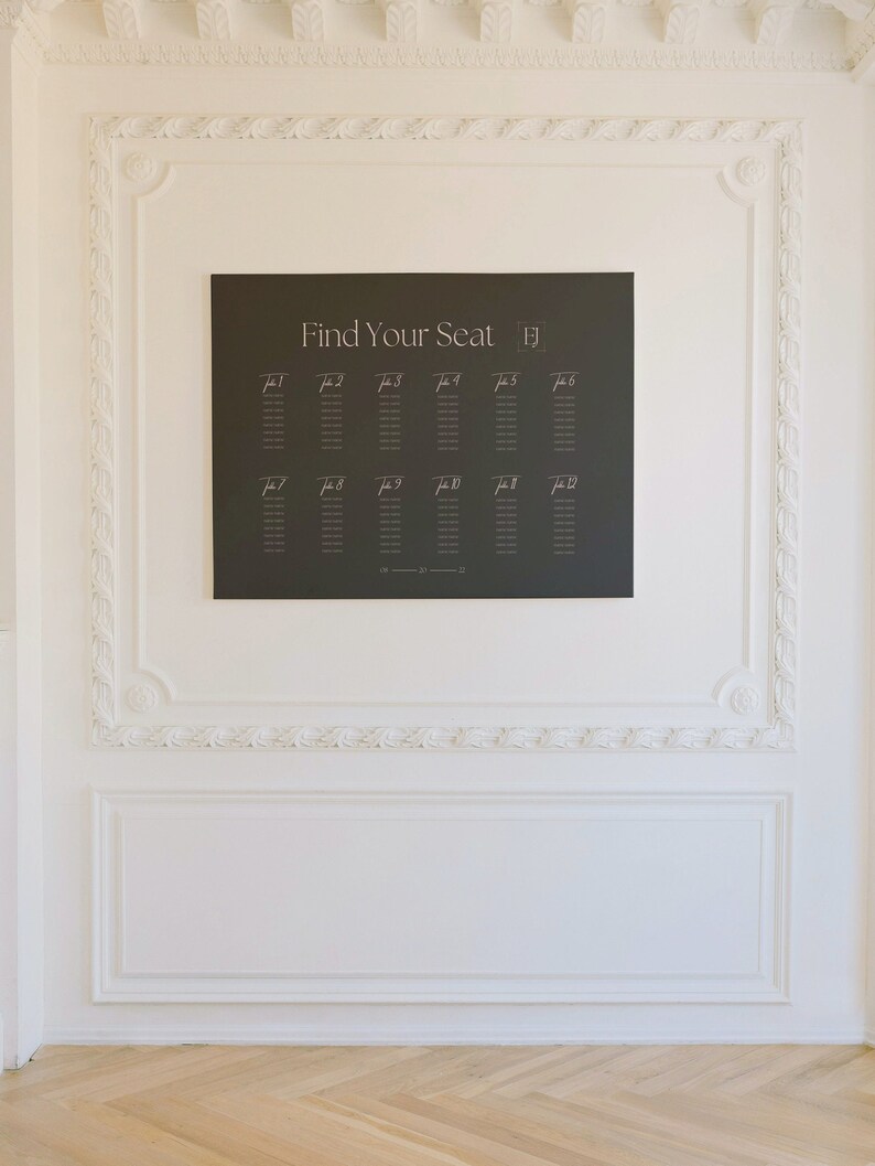 2 Modern Wedding Seating Charts - Wedding Suite Seating Chart - Custom ...