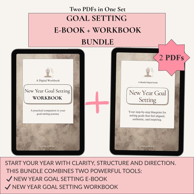 New Year Goal Setting Workbook + E-book BUNDLE (2 PDF Set) - Etsy