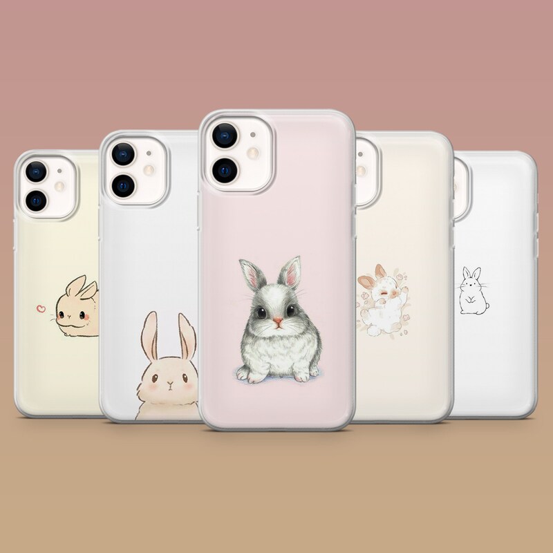 Fluffy Bunny Phone Case - Etsy