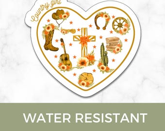 Cowgirl Sticker: Country Girl Car Decal, Water-resistant Vinyl - Etsy