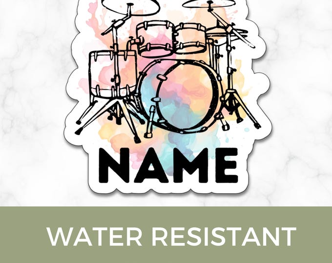 Kiss-cut Sticker: Orange Drum Set Sticker - Etsy Canada