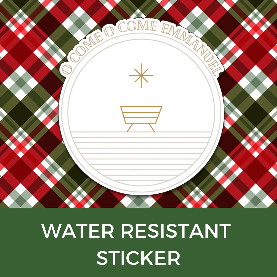O Come O Come Emmanuel Sticker - Water Resistant Decal - Etsy