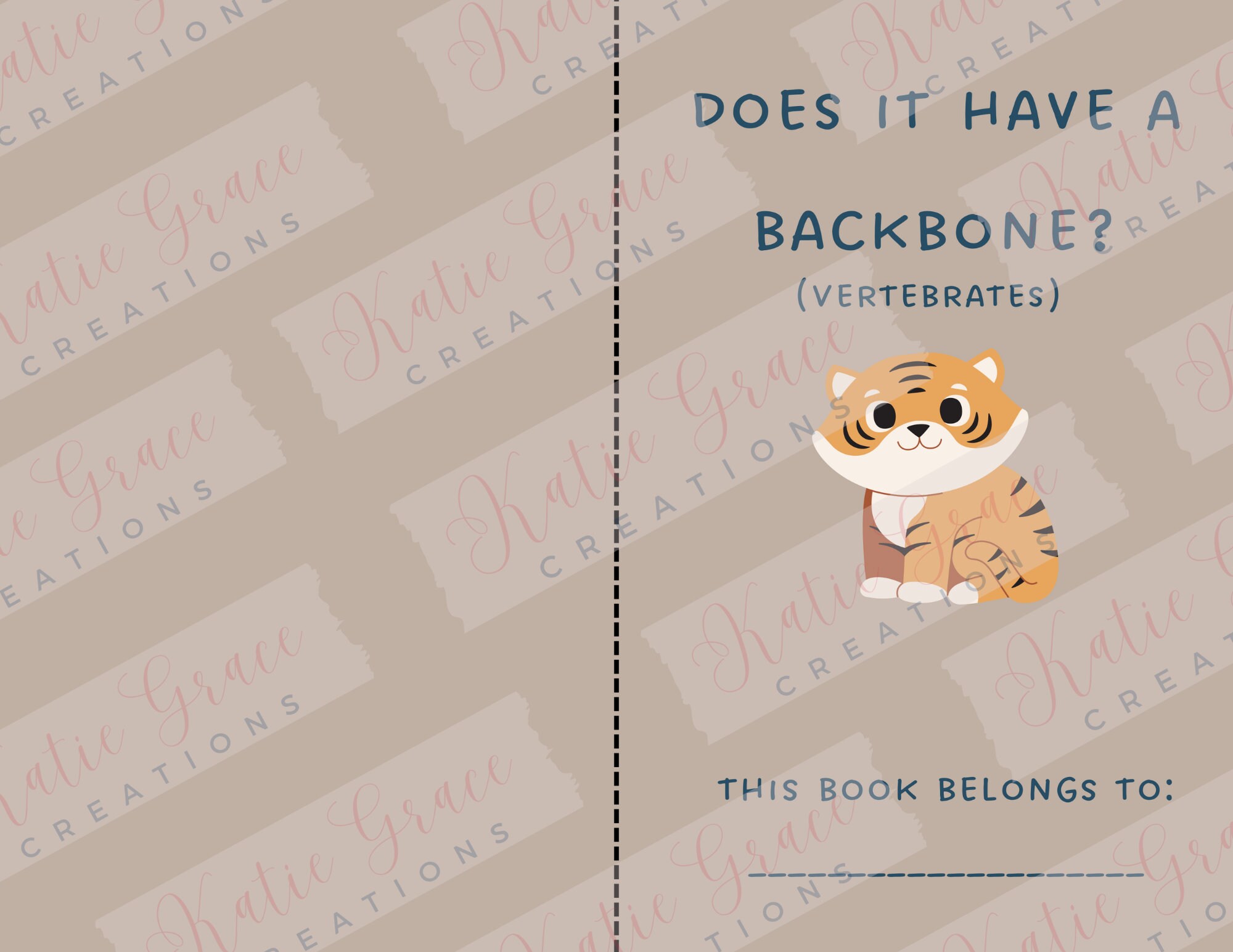 Printable Science Book Vertebrates and Invertebrates Plus Animal Card ...