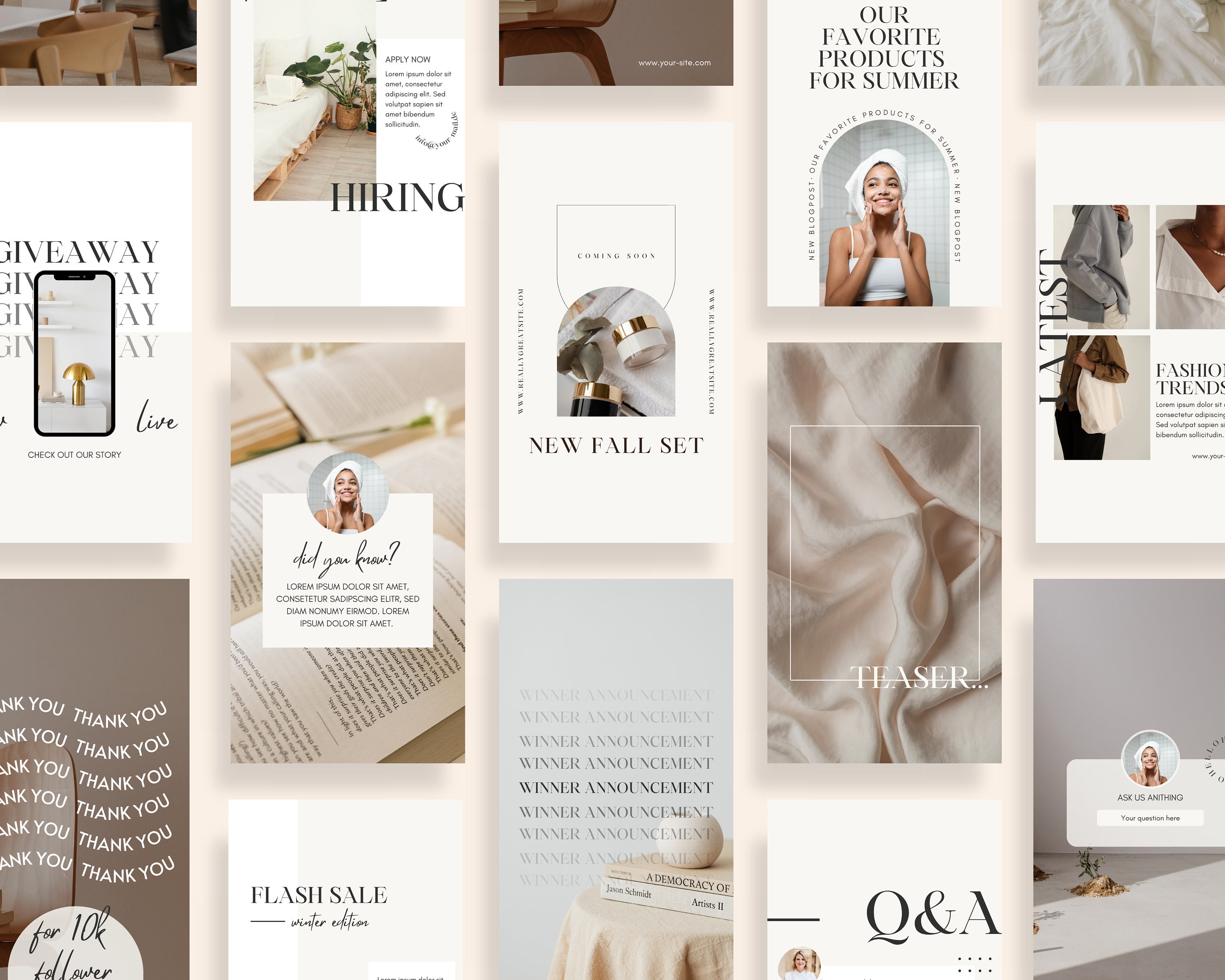 Minimal Instagram Templates Social Media Templates Canva Templates ...