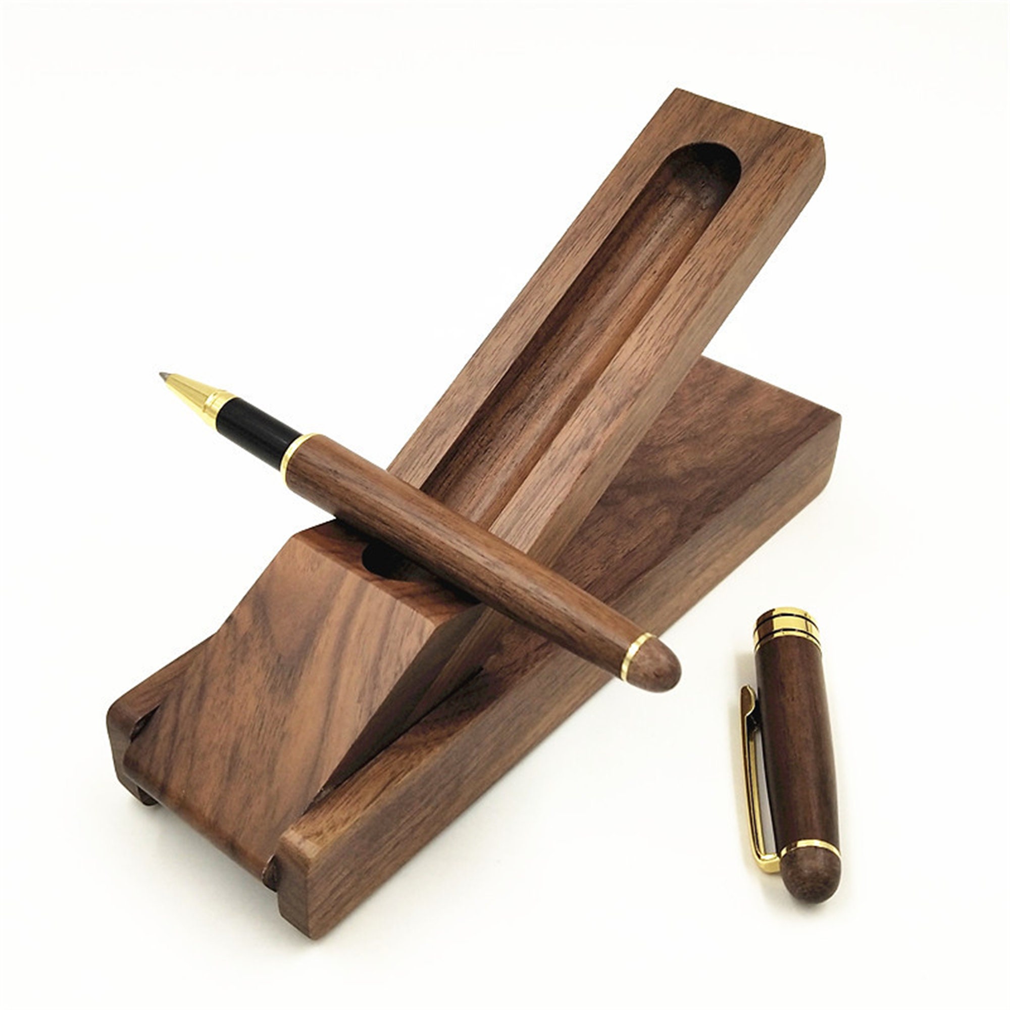 Walnut Pen Case,wood Pen Set,wood Pen Box,wood Pen,pen Stand,pen ...