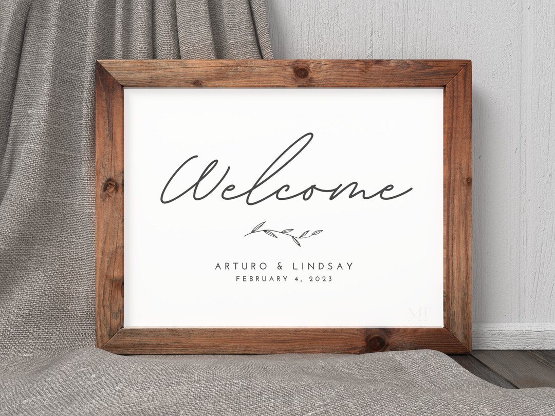 Custom Minimalist Welcome Sign - Etsy