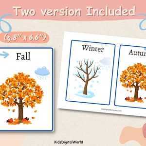 20 Season Matching Cards, Holidays Cards, Kids Wall Decor, Seasons ...