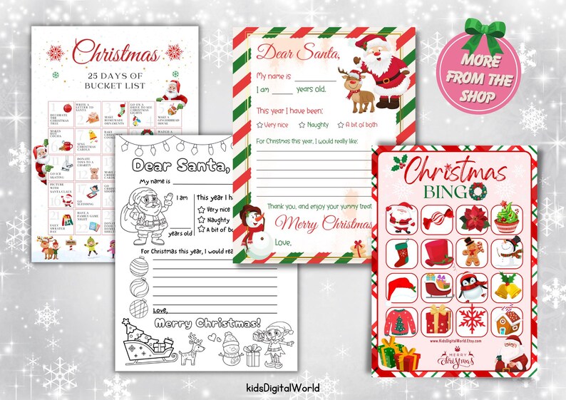 26 Bilingual Christmas Flashcards, Spanish & English (digital Download ...