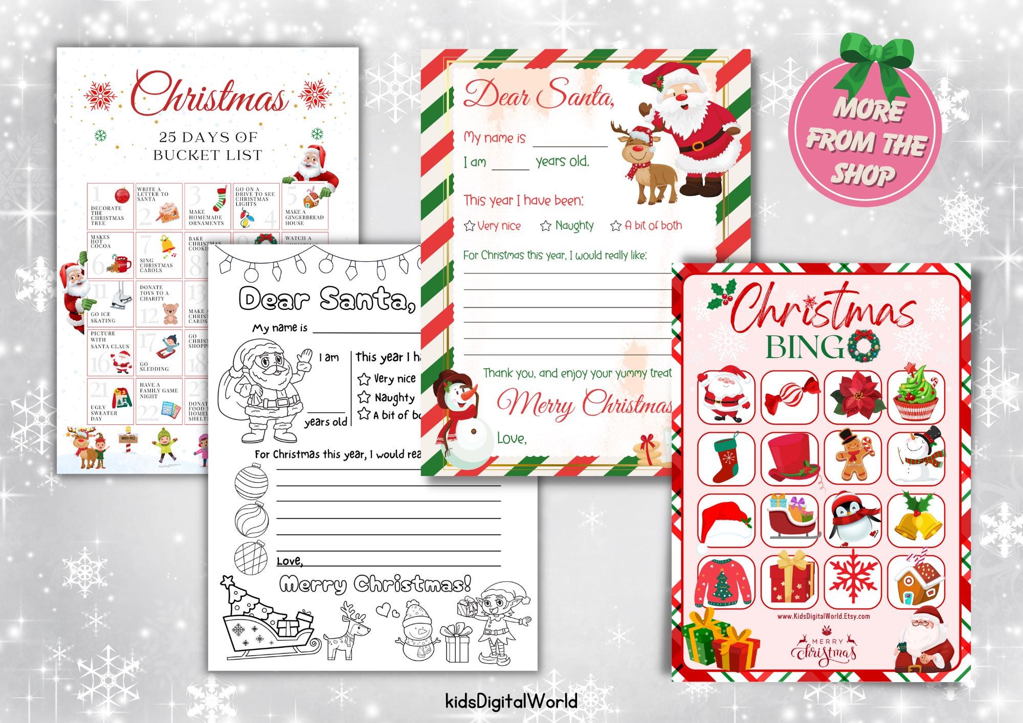 26 Bilingual Christmas Flashcards, Spanish & English (digital Download ...