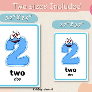 Colorful Bilingual Number Flash Cards: Counting 0-10 (PDF) - Etsy