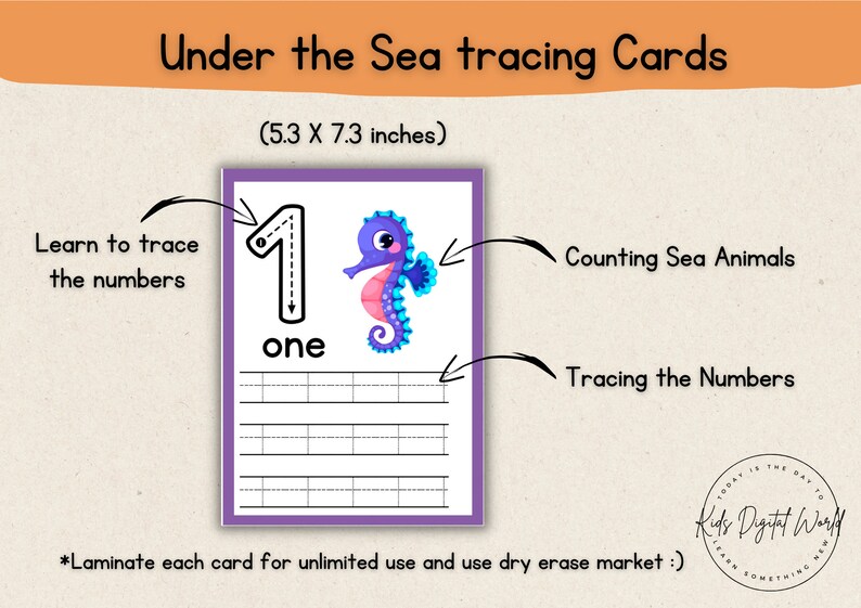 Tracing Flashcards, 1-10 Tracing Numbers, Counting Cards, Kindergarten ...