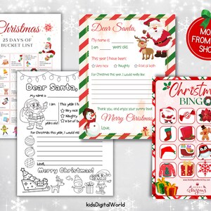 Christmas Bucket List Printable, Christmas Activity Checklist, Winter ...