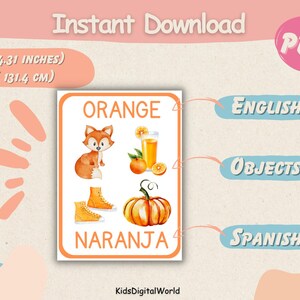 Watercolor Color Flashcards | Bilingual Colorful Flashcards | Preschool ...